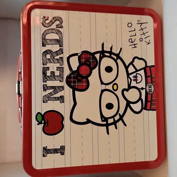 Sanrio | Other | Hello Kitty Red White Loungefly Embossed Nerd Lunch ...